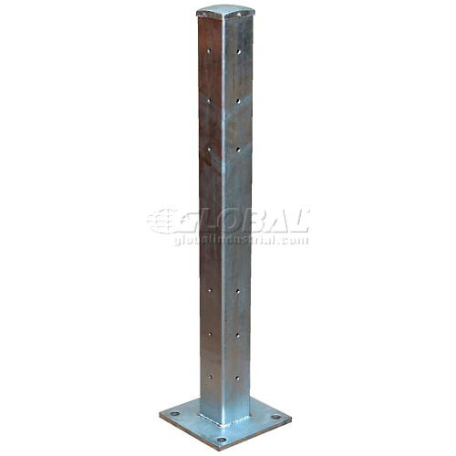 Steel Structural Guard Rail Post, 42"H, Galvanized