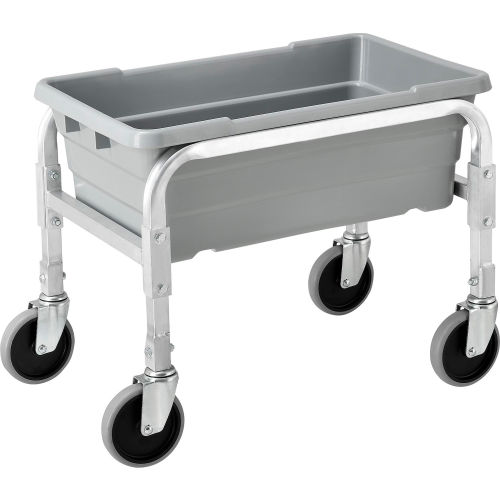 Global Industrial™ NSF Aluminum Lug Cart 23"L x 15-1/2"W x 19"H, 1 Tote ...
