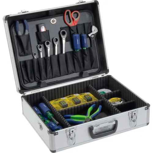 Global Industrial™ Aluminum Tool Case 18" x 14" x 6" with Tool Panel ...