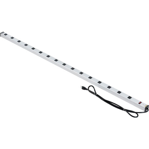 Global Industrial™ Power Strip, 16 Outlets, 15A, 72"L, 6' Cord