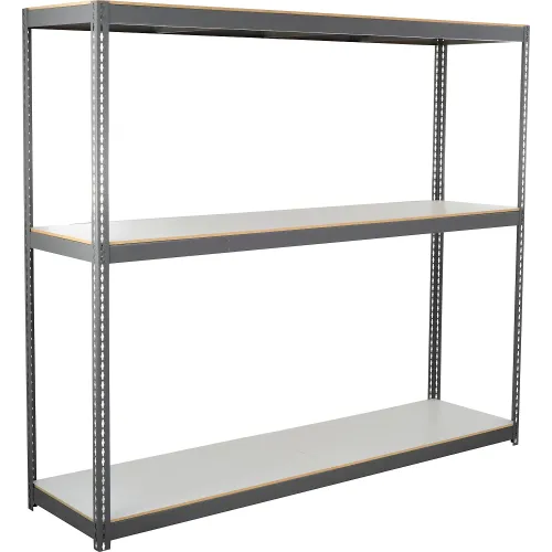 Global Industrial 3 Shelf Heavy Duty Channel Boltless Shelving Starter ...