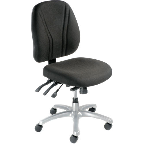 Interion® Multifunction Chair With Mid Back, Fabric, Black