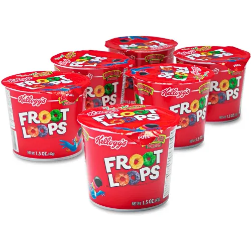 Kelloggs® Froot Loops Cereal Cups Single Serve 1 5 Oz Cup 6 Pack