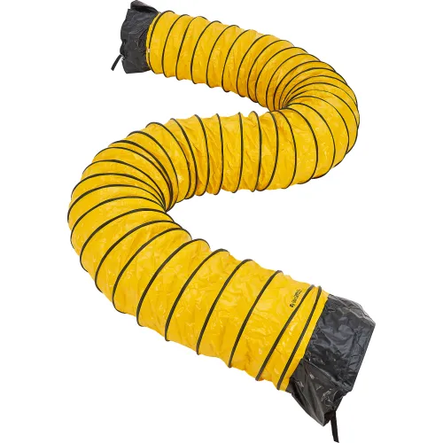 Global Industrial™ Indoor/Outdoor Flexible Duct, 20"Dia. x 25'L, Yellow