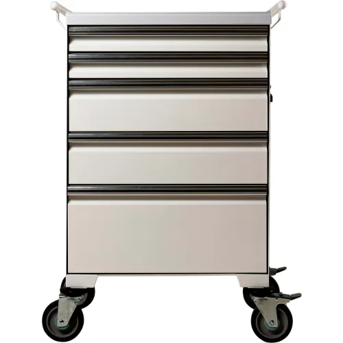 Global Industrial™ Medical Cart with 5 Drawers, White