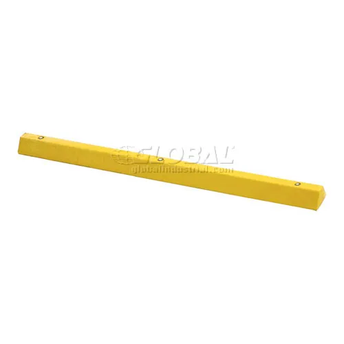 Yellow Parking Curb with Hardware 72"L x 4"H x 6"W
