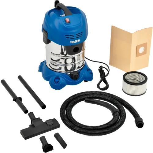 Global Industrial™ Stainless Steel Wet/Dry Vacuum, 6.6 Gallon Cap.