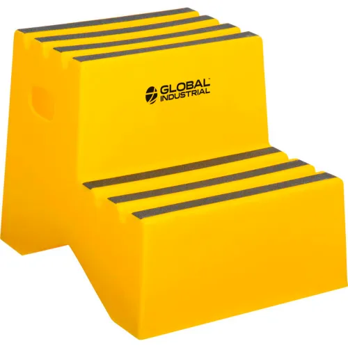 Global Industrial™ 2 Step Plastic Step Stand, 21"W x 19-1/2"L x 24-1/2 ...