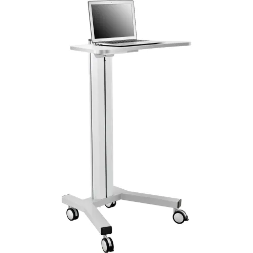 Global Industrial™ Mobile Height Adjustable Laptop Workstation with 4 ...