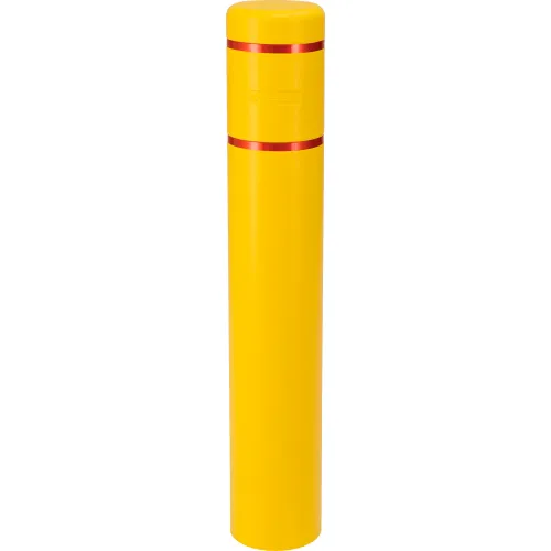 Global Industrial™ Reflective Bollard Sleeve, 8" Dia. x 52"H, Yellow ...