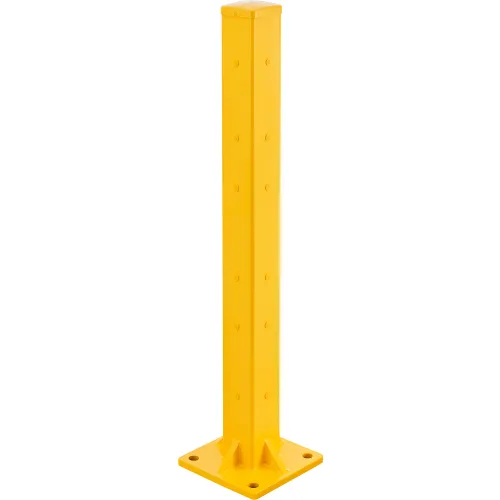Global Industrial™ Bolt-On Steel Post for Double 3-Rib Guard Rail, 42"H ...