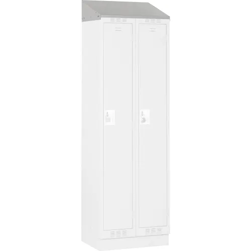 Global Industrial™ Slope Top For 24"W x 18"D, Gray, Double Pan Door Locker