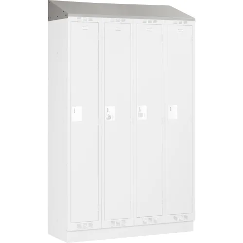 Global Industrial™ Slope Top For 48"W x 18"D, Gray, Double Pan Door Locker