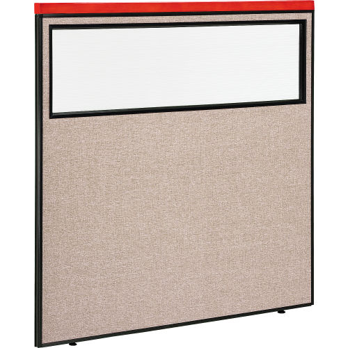 Interion® Deluxe Office Partition Panel with Partial Window, 60-1/4"W x ...
