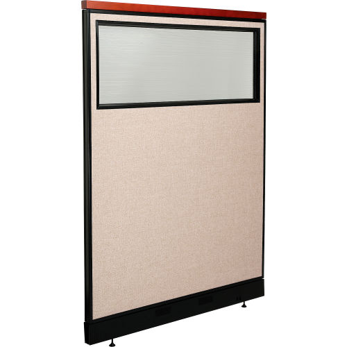 Interion® Deluxe Office Partition Panel w/Partial Window & Raceway 48-1 ...