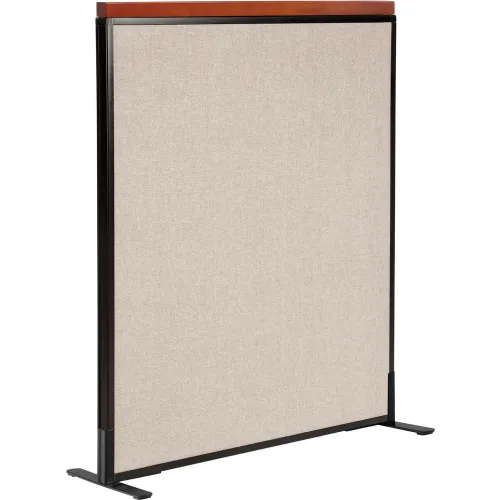 Interion® Deluxe Freestanding Office Partition Panel, 36-1/4"W x 43-1/2 ...
