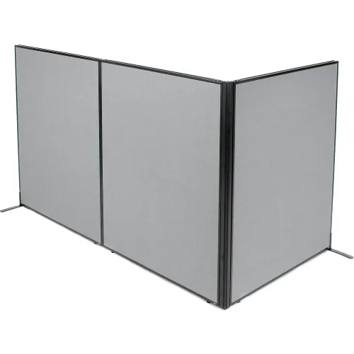 Interion® Freestanding 3-Panel Corner Room Divider, 48-1/4"W x 60"H ...