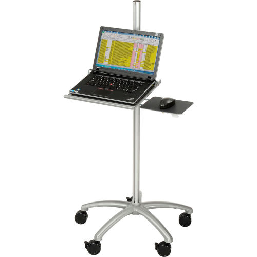 Global Industrial™ Mobile Height Adjustable Laptop Computer Workstation ...