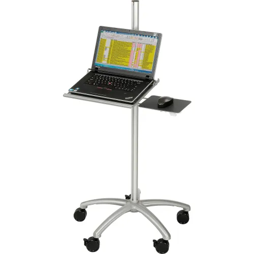 Global Industrial™ Mobile Height Adjustable Laptop Computer Workstation ...