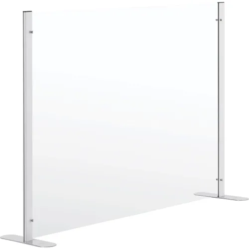 Interion® Acrylic Cashier Shield, 48"L x 36"H, Clear