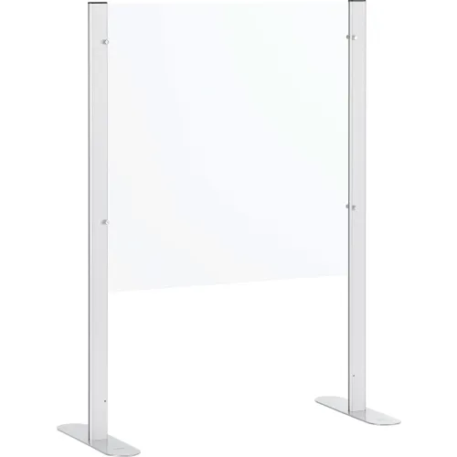 Interion® Acrylic Cashier Shield with Pass-Through, 24"L x 24"H, Clear