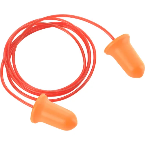 Global Industrial™ Bell Earplugs, Contour, Corded, NRR 32 dB, 100 Pairs/Box