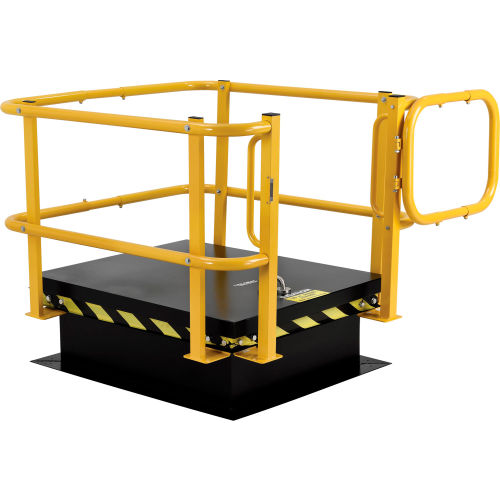 Global Industrial™ Galvanized Steel Safety Railing For 24" x 36" & 30 ...