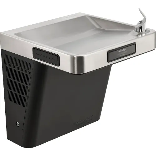 Refrigerated Drinking Fountain, Filtered, Graphite/Stainless Steel, by ...