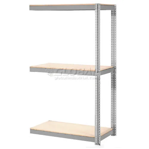 Global Industrial 3 Shelf Standard Duty Boltless Shelving Add On 48 ...