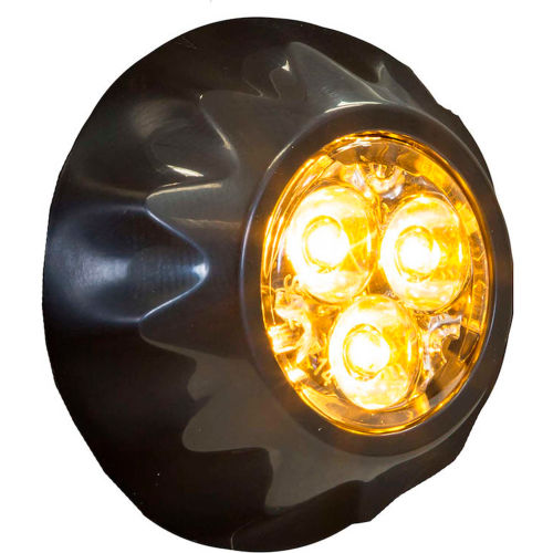 Buyers 1" Amber Round Surface/Recess Mount Strobe Lights With 3 LED ...
