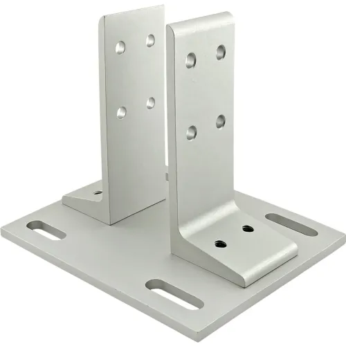80/20® 10 Series Floor Mount Base Plate For 2020, Clear