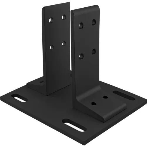 80/20® 10 Series Floor Mount Base Plate for 2020, Black