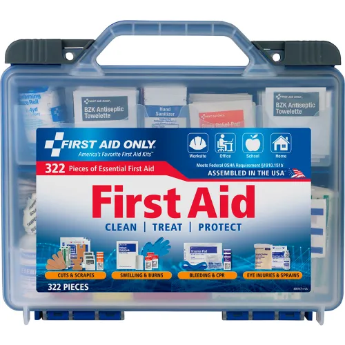 First Aid Only® Clear Cover Intermediate First Aid Kit w/o Safety Light