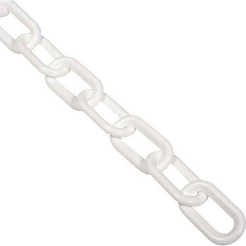 Global Industrial™ Plastic Chain Barrier, 2"x50'L, White