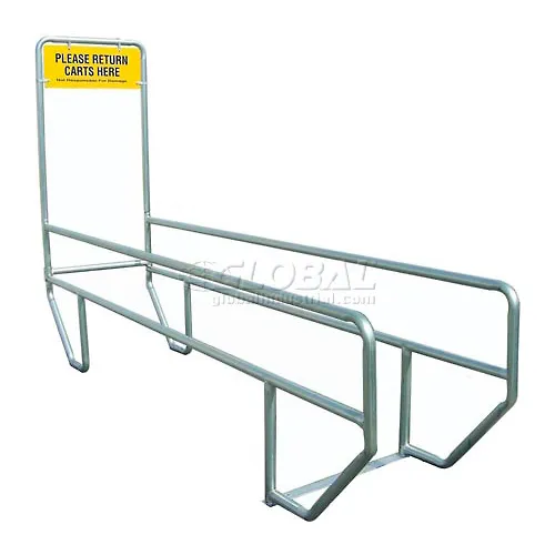 VersaCart® Single Outdoor Shopping Cart Corral 12'L x 30"W