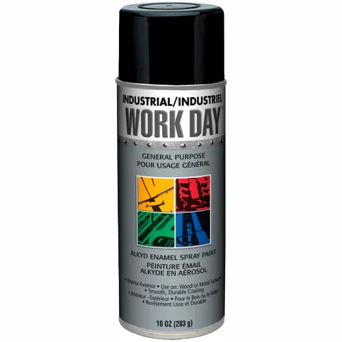 Krylon Industrial Work Day Enamel Paint Gloss Black - A04402007 - Pkg ...