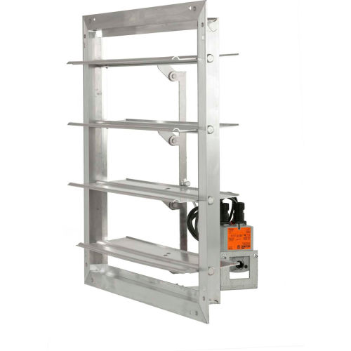 Galvanized Steel Flanged Motorized Damper 20" - GMD 20