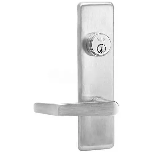 Yale® Exit Device Lever Trim, Locking, Less Core, Grade 1, AU Handle