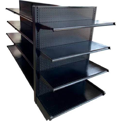 Amko Displays End Unit w/ T-Joiner Support Clip, 48"L x 12"W x 72"H, Black