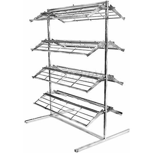 Folding Shoe Rack For Easy Storage, Chrome, 8 Shelves