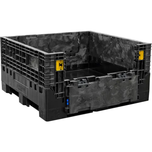 Buckhorn® Plastic Collapsible Bulk Container, 48"L x 45"W x 25"H, 2500 ...