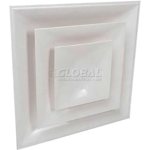 American Louver Stratus Cone Diffuser With 10" Neck, White, STR-C-10W