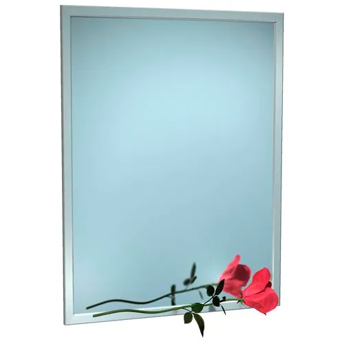 ASI® Stainless Steel Angle Frame Mirror - 24"Wx72"H - 0600-2472