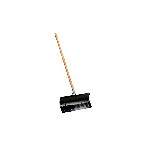 TrueTemper® 1644300 24" Steel Blade Snow Pusher Shovel W/ Straight Wood ...