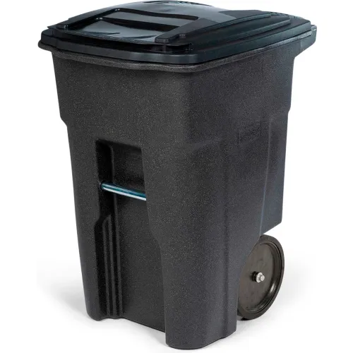 Toter Heavy Duty Two-Wheel Trash Cart, 48 Gallon, Brownstone - ANA48-00BST