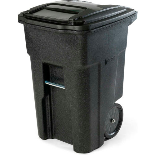 Toter Heavy Duty Two-Wheel Trash Cart, 48 Gallon, Blackstone - ANA48-56599