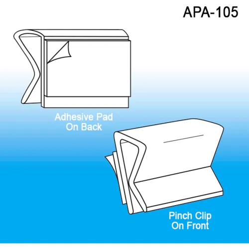All Purpose Adhesive Clip, 1"L X 1"W - Pkg Qty 100