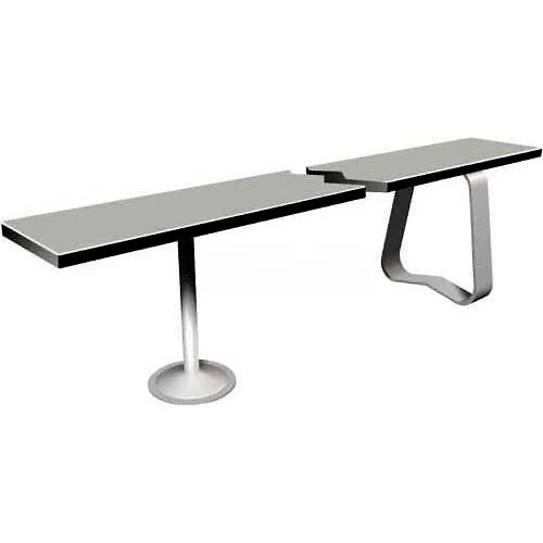 ASI Phenolic Locker Room Bench Top, 12" x 72", Dove Gray