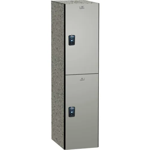 ASI Storage Traditional Plus 2-Tier 2 Door Phenolic Locker, 12"W x 15"D ...