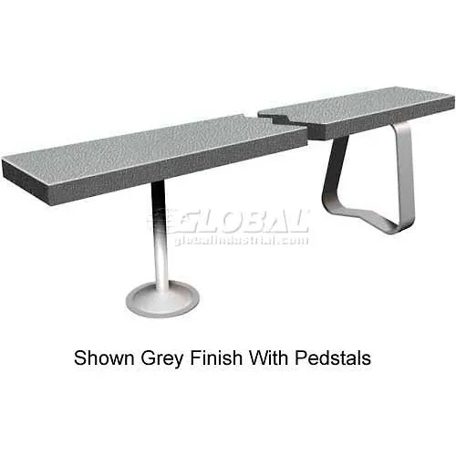 Global Industrial™ Locker Bench Top, Plastic, 48"W x 12"D, Gray